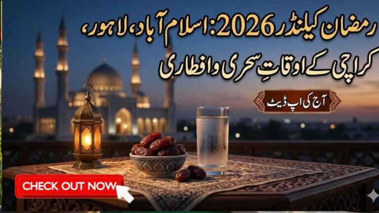 Today Update: Ramadan Calendar 2026 – Sehri and Iftar Timings for ...